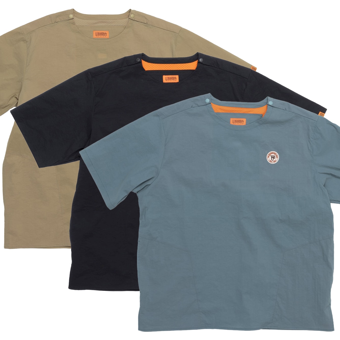 UNIVERSAL OVERALLxATHLETA – TBCパッカブルウインドシャツ