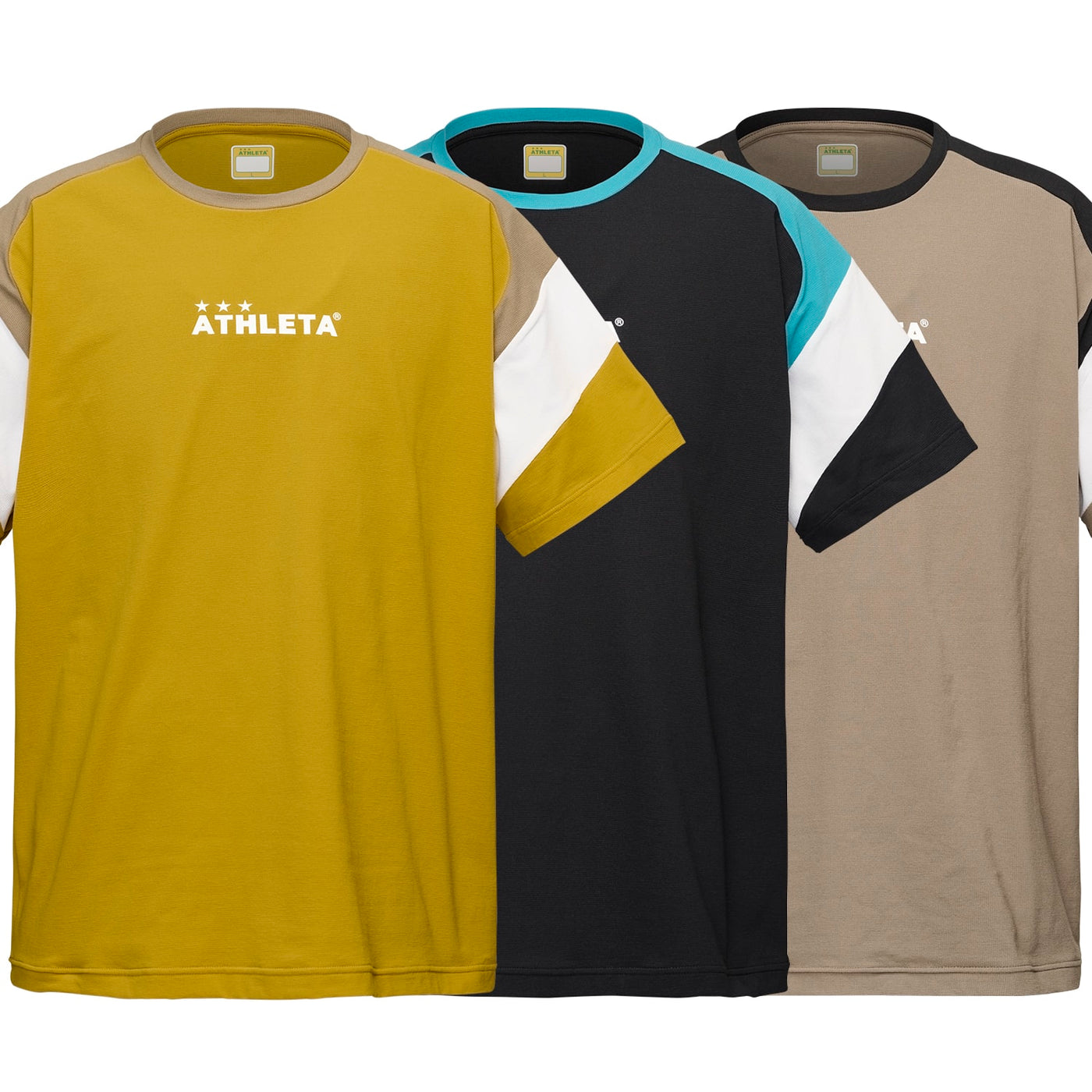 ドライフェザーカラーブロックプラシャツ